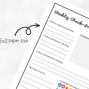 Printable Student Weekly Check-in Sheet (PDF) - Etsy