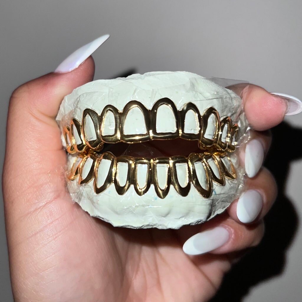 Solid Gold Open Face Grill With Protective Layer - Etsy