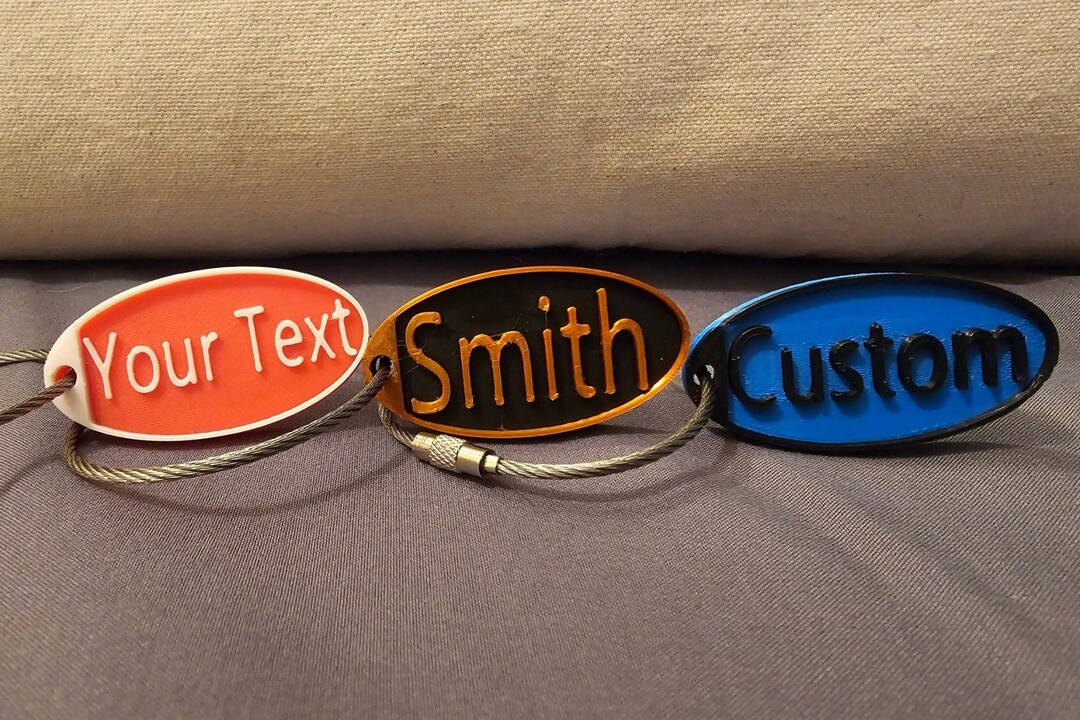 CUSTOM Key Chain Name Tags (set of 10) - Etsy