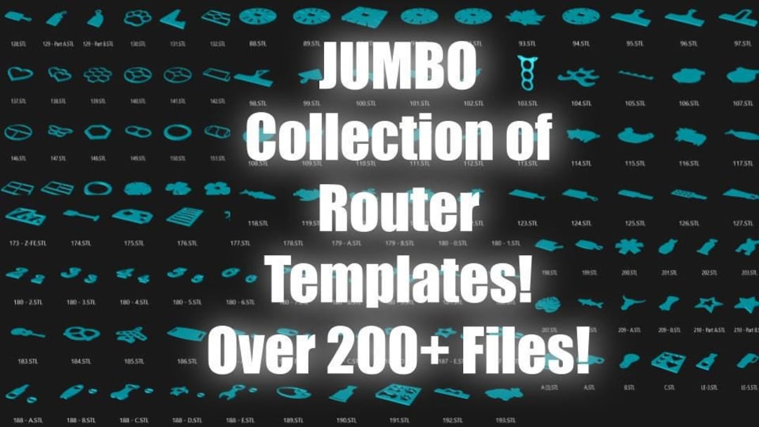 JUMBO Collection of Router Templates - Ready to 3D Print and Use! - Etsy