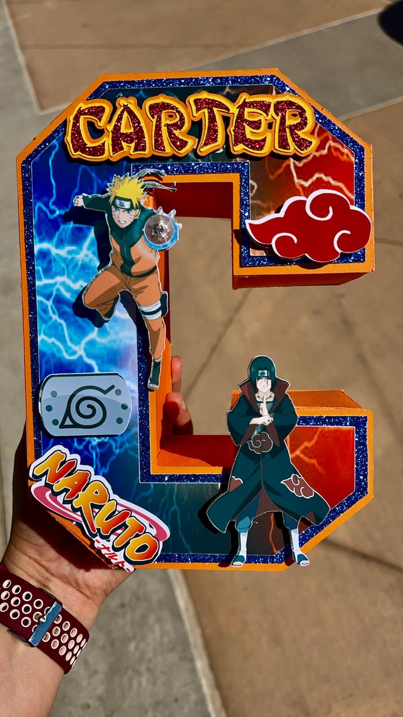 3d Letter Narut0 Anime With Lights - Etsy