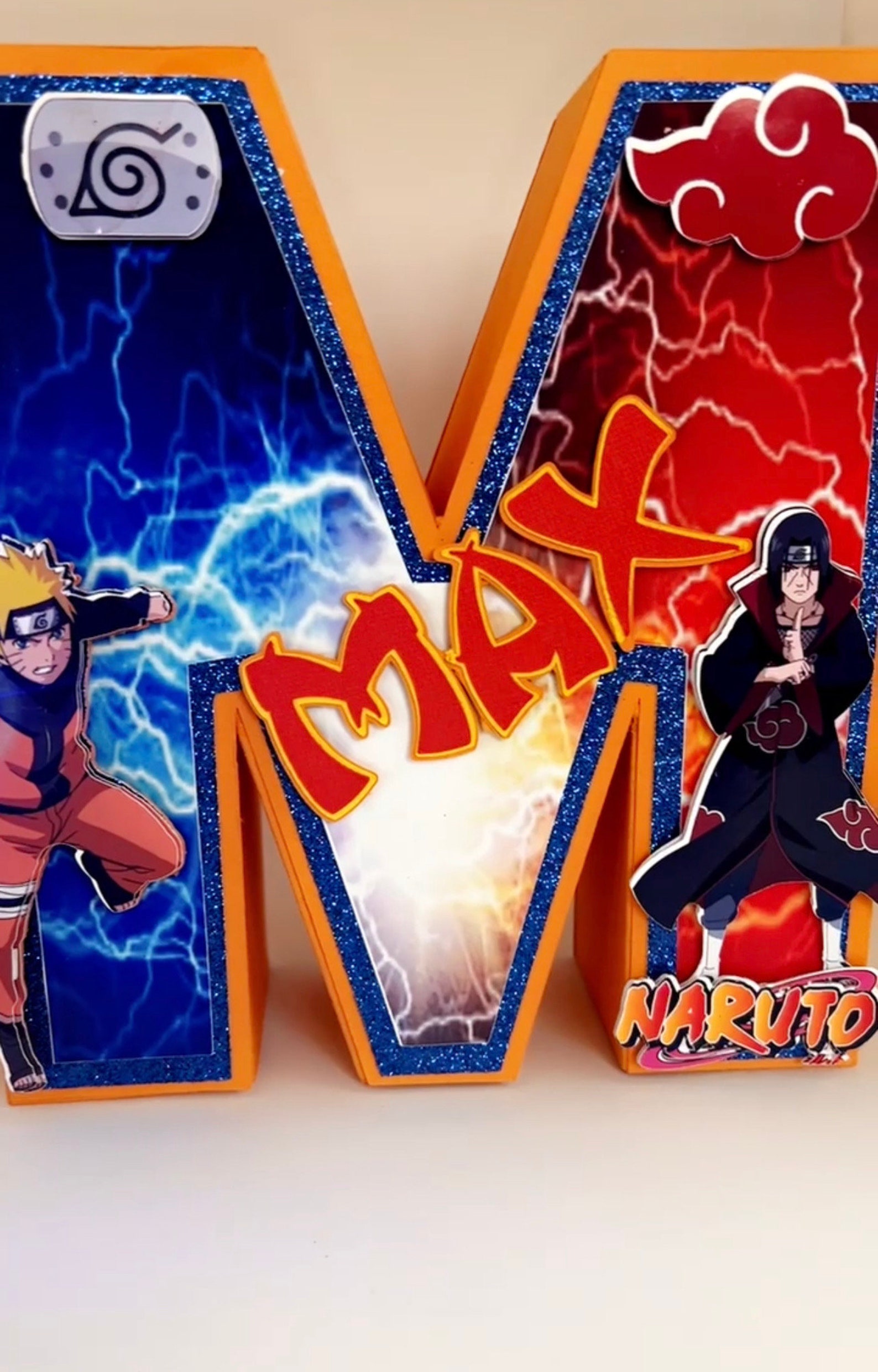 3d Letter Narut0 Anime With Lights - Etsy