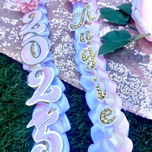 Pink,white and Cream Graduation Lei - Etsy