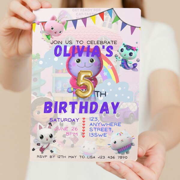 Hey Gabby Birthday Invitation - Etsy UK