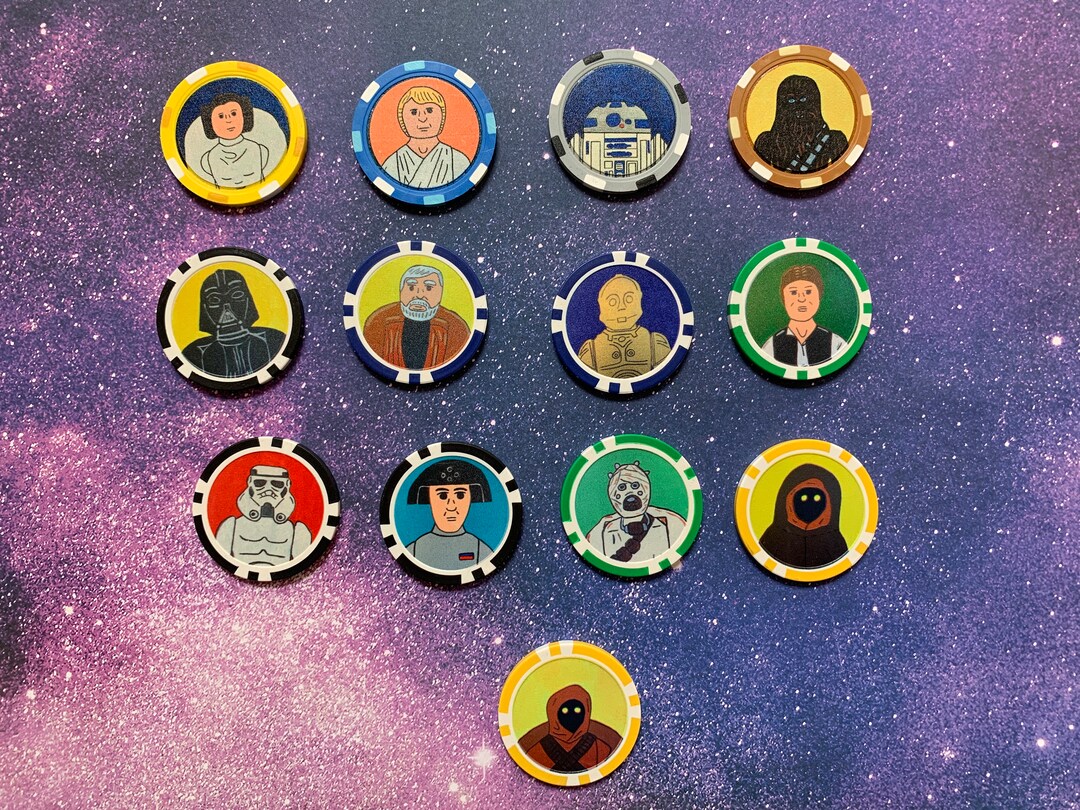 My First 12 Star Wars Fan Art Profiles on Poker Chips - Etsy