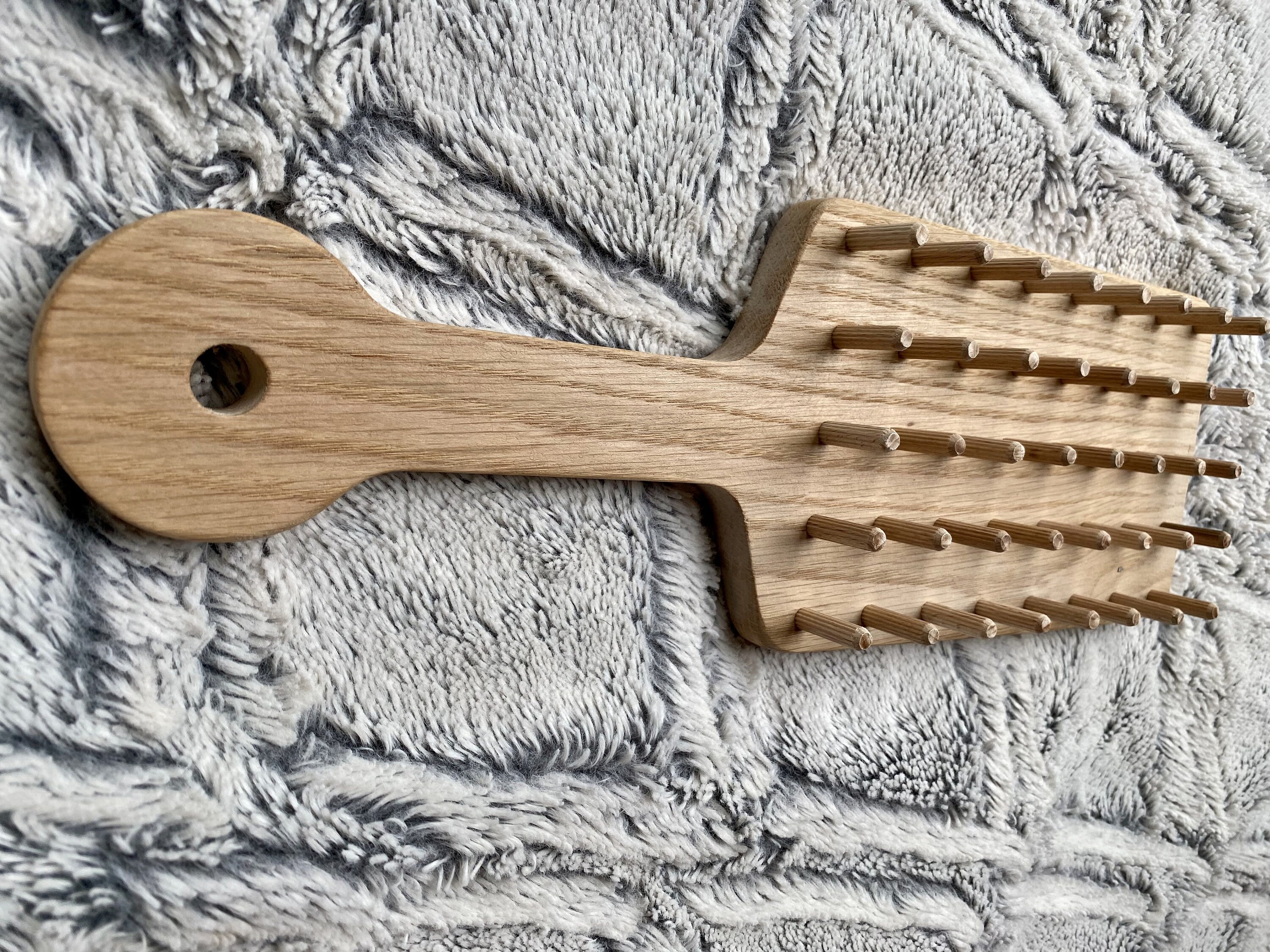 Wide Brush Imprint Solid Oak Hardwood Wooden Spanking Paddle - Etsy