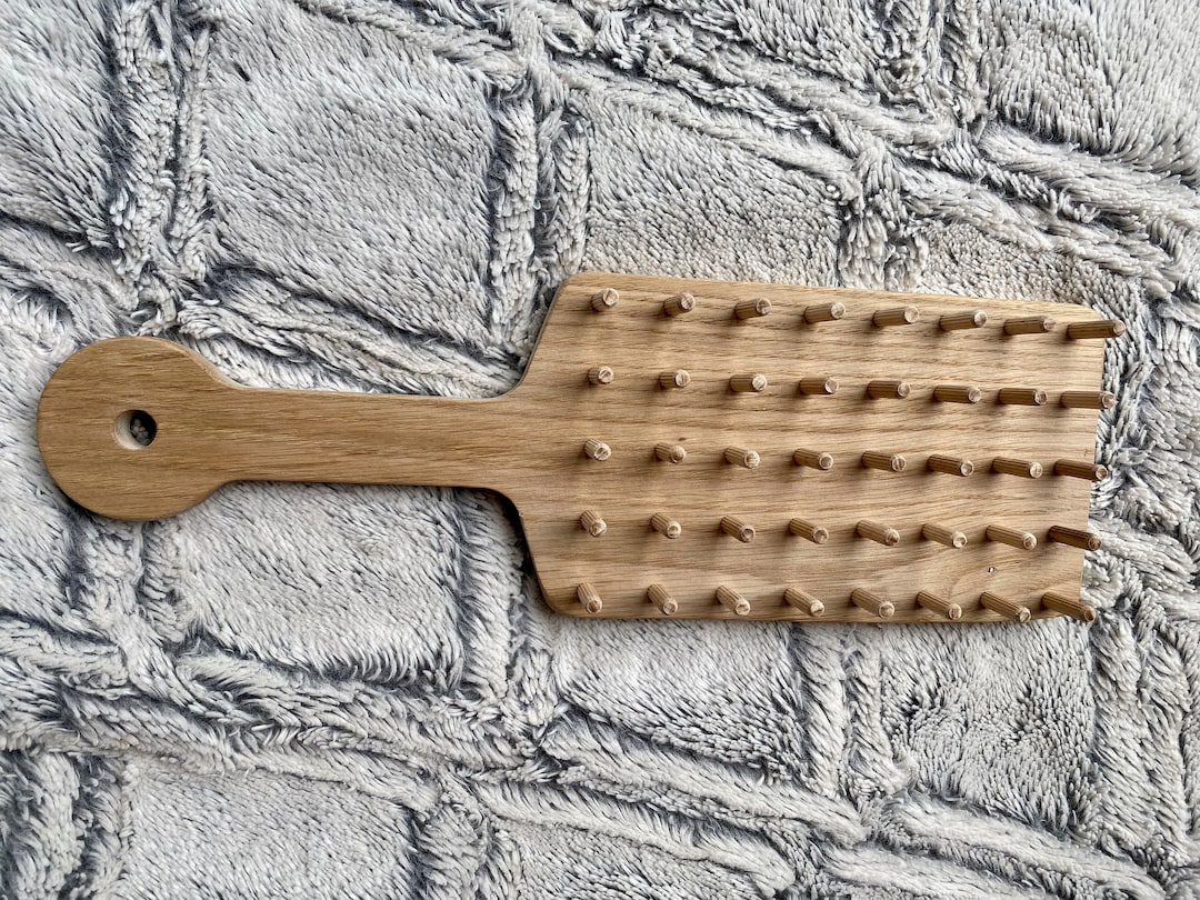 Wide Brush Imprint Solid Oak Hardwood Wooden Spanking Paddle - Etsy