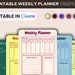 Digital Weekly Planner 2022-2023, Weekly Planner Template Canva ...