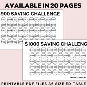 A6 Money Saving Challenge, Savings Tracker Printables, 100 Envelope ...