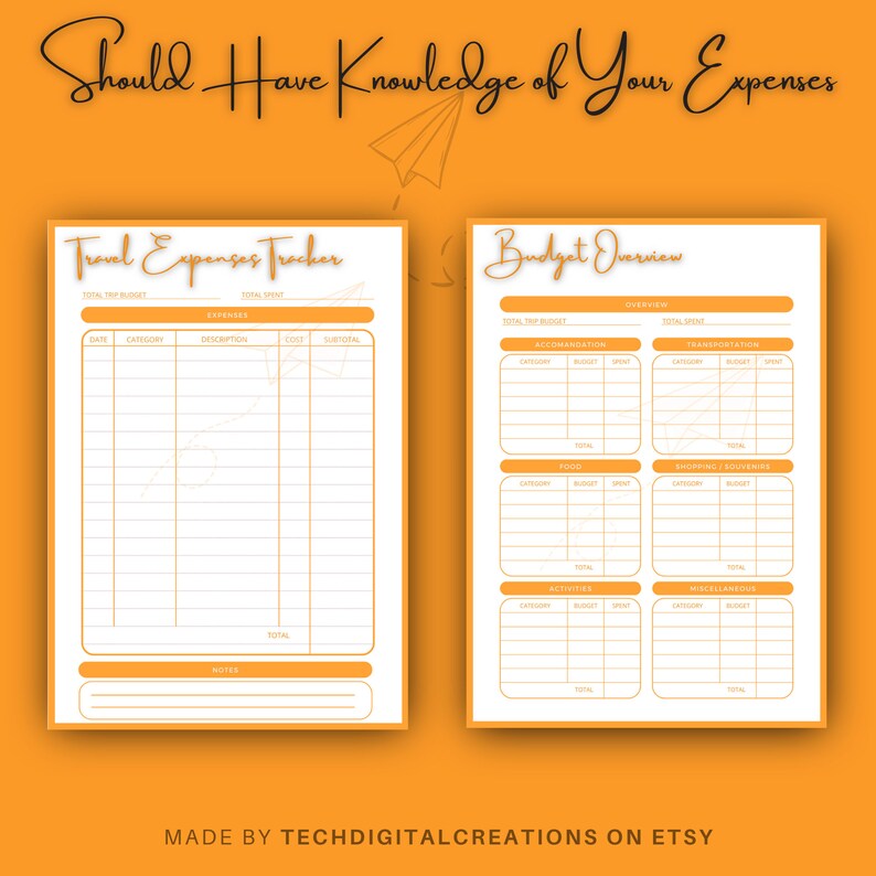 Printable Travel Itinerary Printable Travel Planner Travel - Etsy
