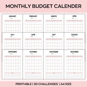 A4 Budget Planner Printable, Finance Planner, Paycheck Budget Printable ...
