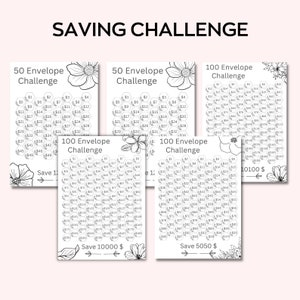 A6 Savings Challenge Printable, Savings Challenge Bundle, 1000 Savings ...