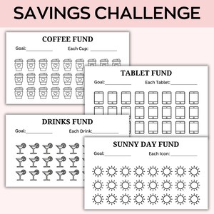A6 Saving Challenges Mega Bundle, Customize Funds Savings Tracker ...