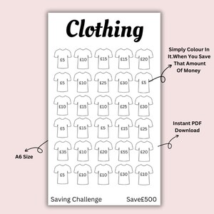 Pound Saving Challenge Printable, Savings Challenge Bundle, A6 Sized ...