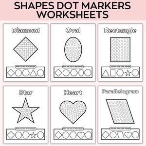 Shapes Dot Marker Activity Sheets, Dot Marker Worksheets, Dot Marker ...