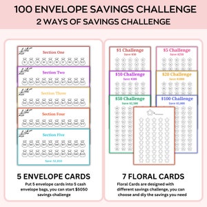 A6 Savings Challenge Printable, Savings Tracker Bundle, 1000 Savings ...