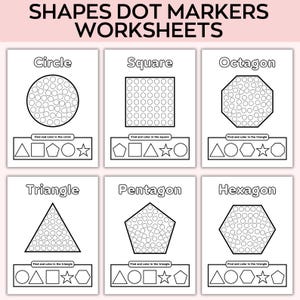 Shapes Dot Marker Activity Sheets, Dot Marker Worksheets, Dot Marker ...