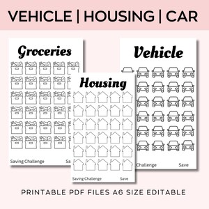 Savings Challenge Printable, Customized Savings Challenge Bundle, A6 ...
