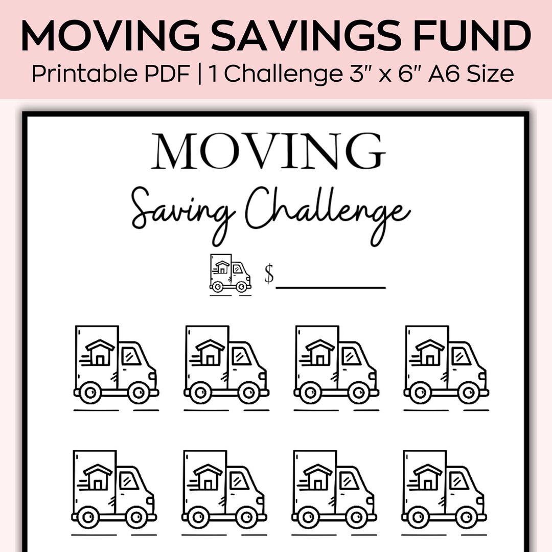A6 Moving Fund Savings Challenge, Mini Savings Challenge,personal ...