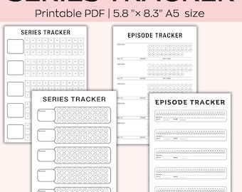 Movie & TV Show Tracker Printable - Etsy