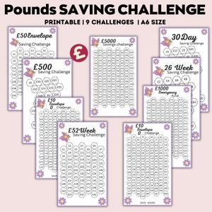 Pounds Savings Challenge Printable Daisy Flower Saving - Etsy