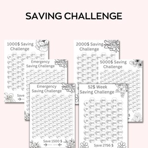 A6 Savings Challenge Printable, Savings Challenge Bundle, 1000 Savings ...