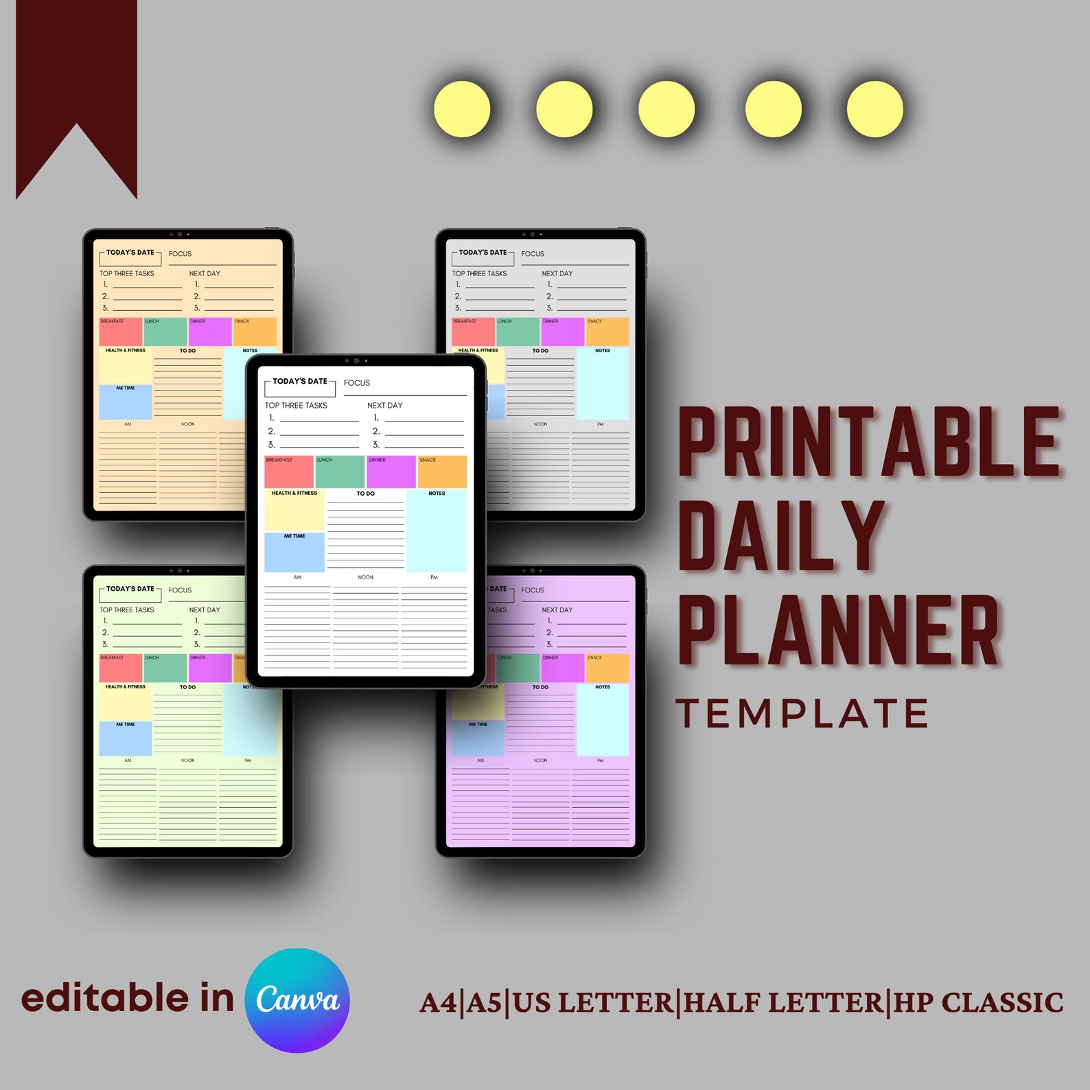 Adhd Planner Printable Adhd Daily Planner Digital Daily - Etsy