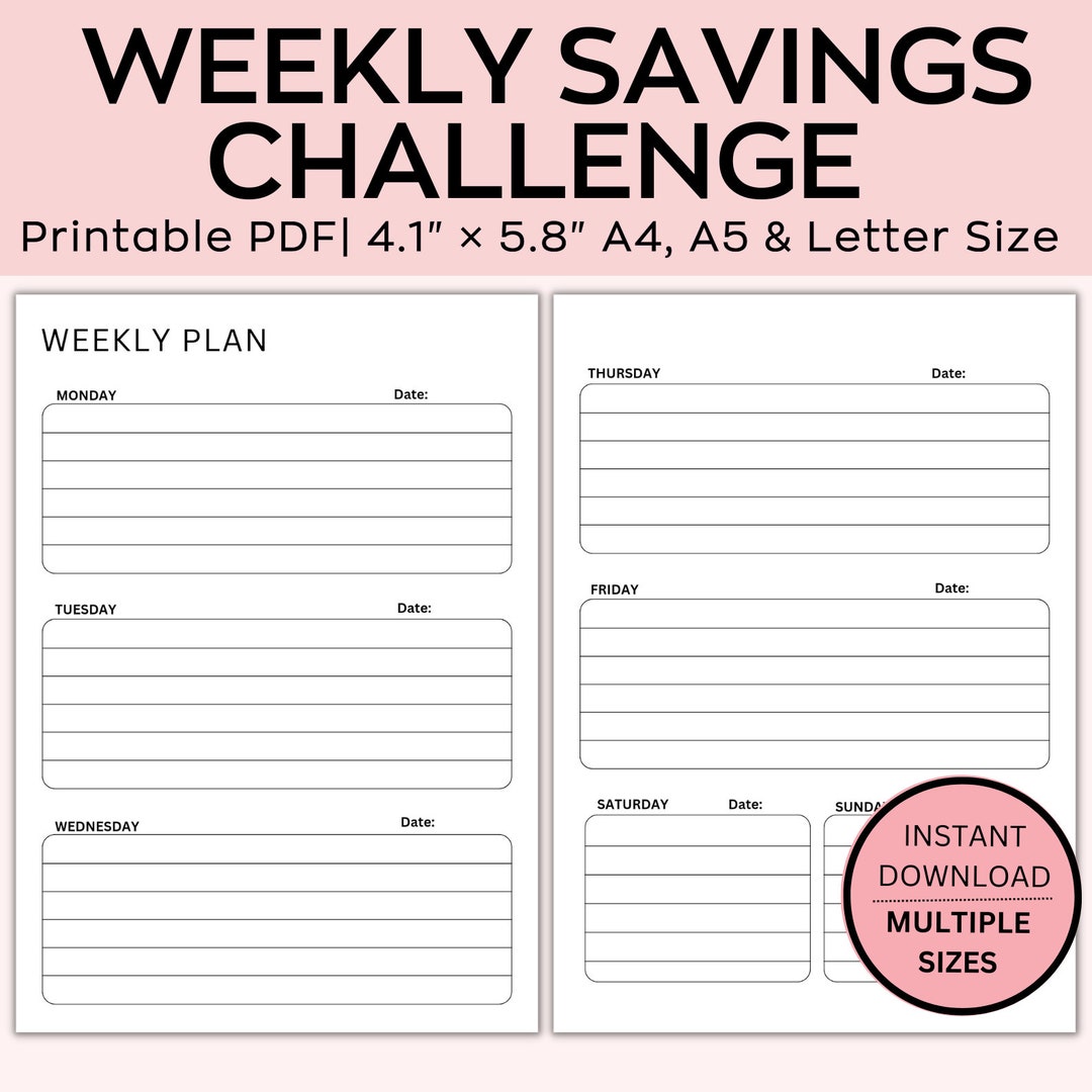 Week on 2 Pages, Week at a Glance, Weekly Schedule, Weekly Agenda, Week ...