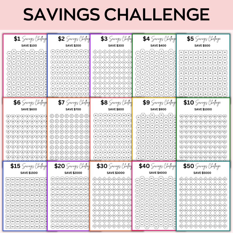 A6 Savings Challenges, Low Income Money Saving Tracker, Printable ...