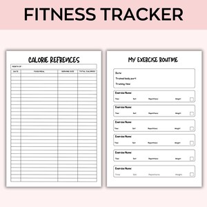 Fitness Tracker Bundle, Meal Planner Printable, Weight Loss Tracker ...
