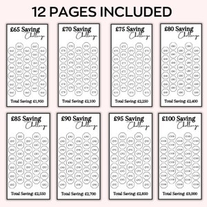 A6 Pounds Savings Challenge Printable, Print at Home, Money Tracker ...