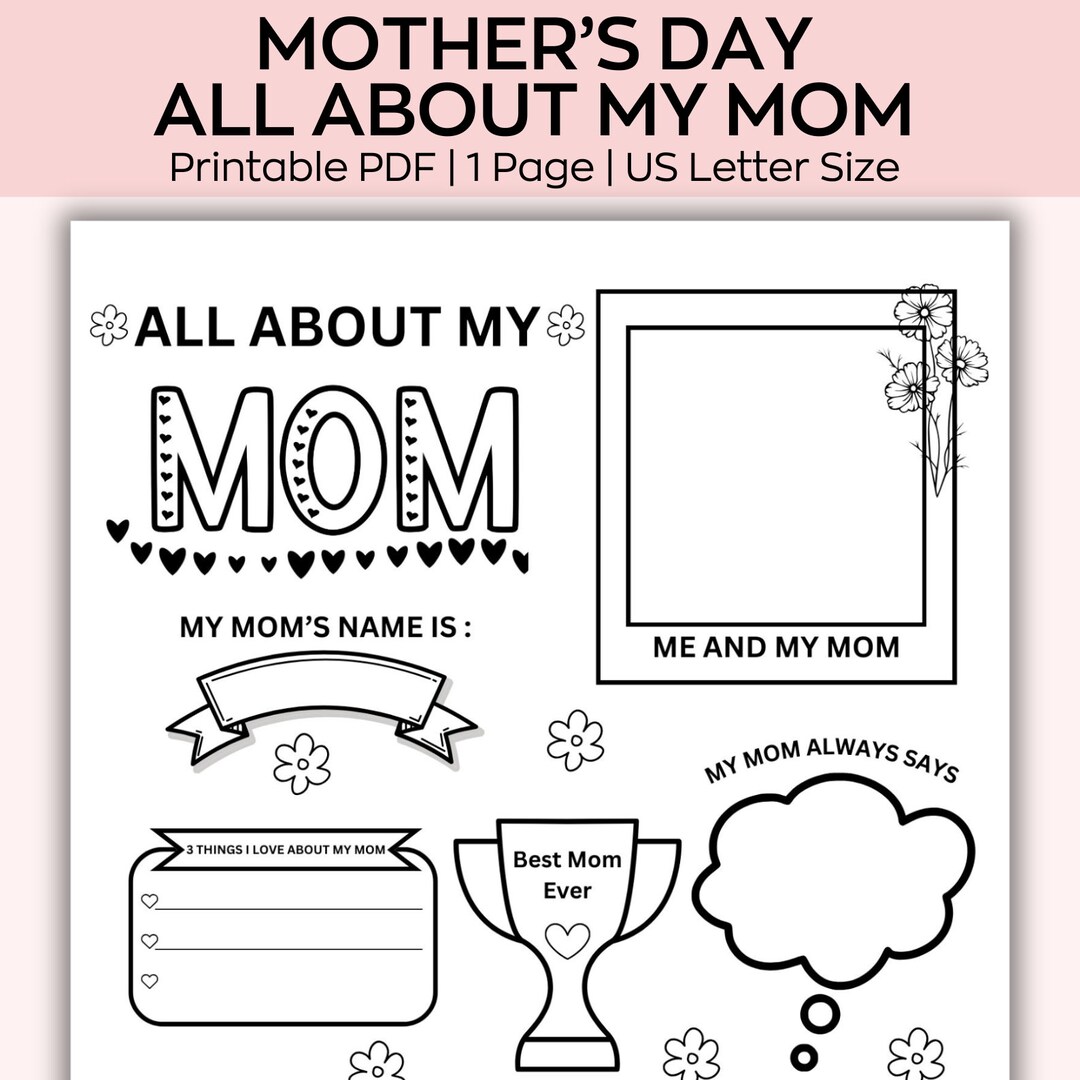 Mother's Day Savings Challenge, Coloring Page Mom Savings Tracker ...