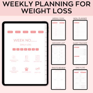 Weight Loss Journal Goodnotes, Goodnotes Planner, iPad Planner, Weight ...