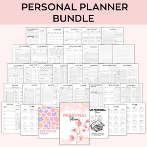 Personal Planner Bundle, Printable Planner, Daily Weekly Monthly ...