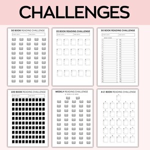 Reading Planner Bundle Printable, Monthly Reading Journal Minimal ...