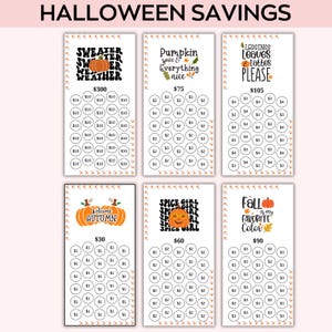 A6 Spooky Savings Challenge Printable Bundle, Mini Halloween Saving ...