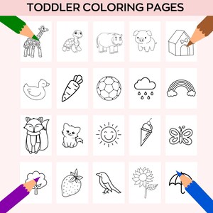 Printable Coloring Pages for Kids, Preschool Kindergarten Coloring ...
