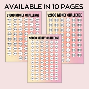 300,500,1000,10000!!! MONEY TIN TRACKER Sticker- Money Envelope ...