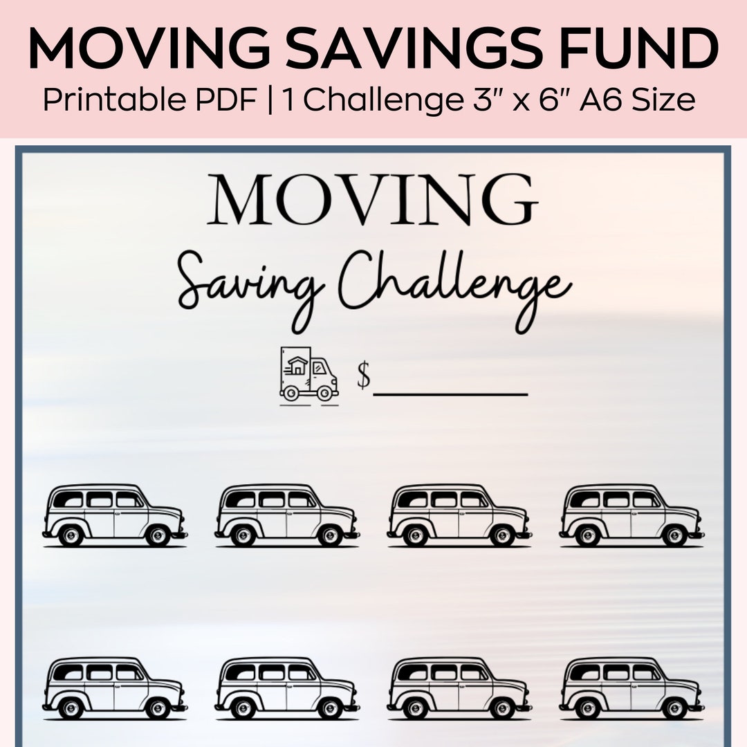 A6 Moving Fund Savings Challenge, Mini Savings Challenge,personal ...