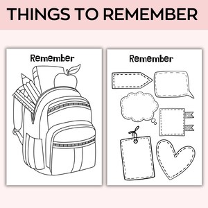Things to Remember Bundle, A5 Printable Journal Page, Books to Read ...