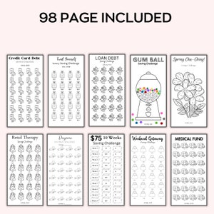 Money Savings Challenges Mega Bundle, A6 Saving Tracker Printables ...