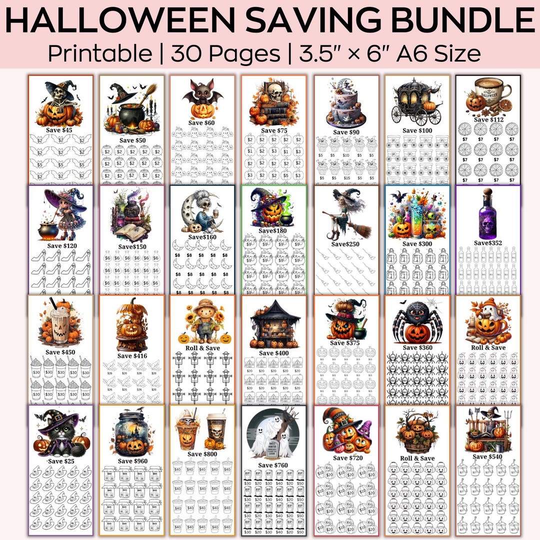 A6 Halloween Savings Challenge, Spooky Savings Challenges, Supernatural ...