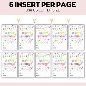 Printable Happy Birthday Tag, Watercolor Birthday Gift Ideas for ...