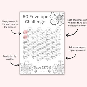 Pounds Savings Challenge Printable, Cash Budgeting Binder, Finance ...