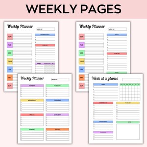 Productivity Finance Planner Bundle Printable, Planner for Adults ...