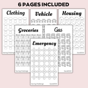 Pound Saving Challenge Printable, Savings Challenge Bundle, A6 Sized ...