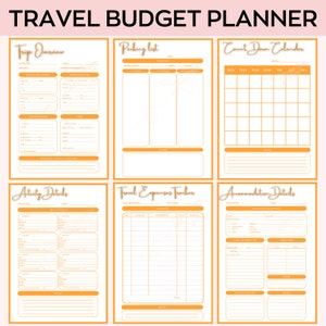 Printable Travel Itinerary, Printable Travel Planner, Travel Plan ...