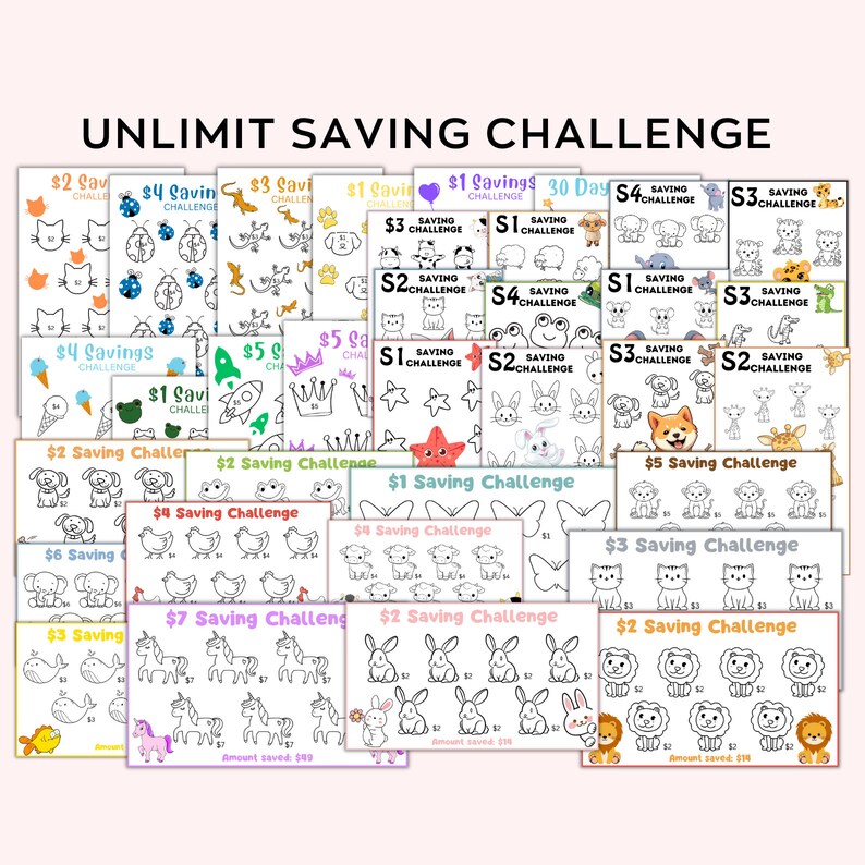 Ultimate Kids Savings Challenge Bundle, Mega A6 Kids Savings Challenge ...