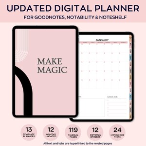Undated Goodnotes Planner, Notability, 2025, 2026 Undated Digital ...