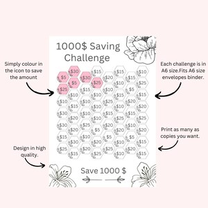 A6 Savings Challenge Printable, Savings Challenge Bundle, 1000 Savings ...